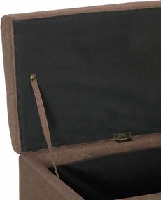 Lavice s úložným prostorem 116 cm hnědá polyester 281320