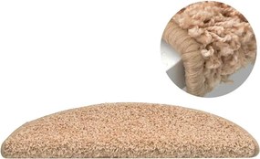 Schodové rohože 15 ks 65 x 21 x 4 cm zlaté, půlkulaté, velké 322379