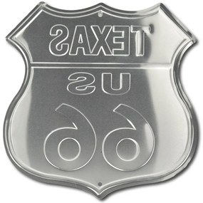 Plechová cedule Route 66 Texas Shield 30cm x 30 cm