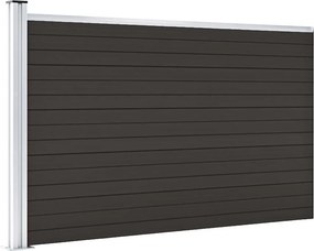 Plotový dílec WPC 175 x 105 cm černý 148976