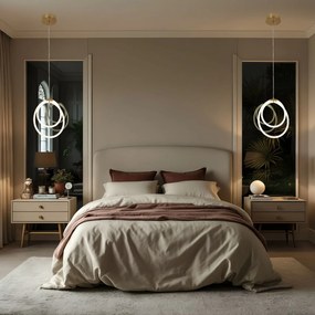 Toolight Designové LED osvětlení Circle-4 Double G021-CP zlaté