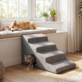 Costway Schodiště pro psy 4 Schody Pet Schody 43 cm vysoké s otvorem