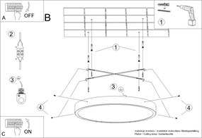 Sollux Lighting Stropní svítidlo ONYX 60 bílé LED 3000K