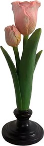 Svícen na úzkou svíčku ve tvaru tulipánu - 9*9*28 cm