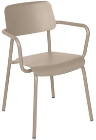 OnaDnes -20% Muškátově šedá hliníková zahradní židle Fermob Studie s područkami