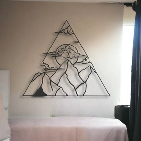 Příroda v trojúhelníku 1 - kovový obraz na zeď Velikost: 150cm, Barva: Black