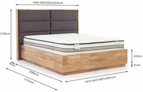 Elegantní dřevěná postel CLIO 140x200 cm