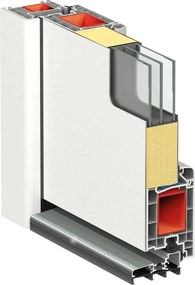 Vchodové dveře bílé 100 x 200 cm hliník a PVC 3157062