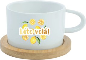 Personalizovaný keramický hrníček Makronka s ovocem a textem