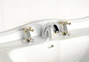 Reitano Rubinetteria, ANTEA stojánková dřezová baterie s retro hubicí, bronz, 3126