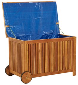 Zahradní úložný box s kolečky 90 x 50 x 58 cm masivní akácie,  319711