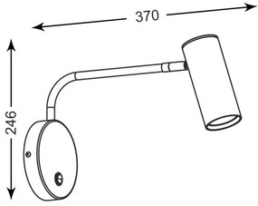 Zuma Line 20034-CH-N - Nástěnná lampička TUBO WL 1xGU10/50W/230V lesklý chrom