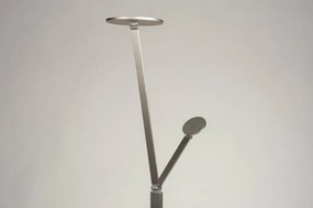 Stojací designová lampa Asymetrico Gene Silver