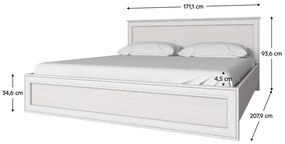 Manželská postel 160 cm Tanya Typ 10 (s lamelovým roštem). 794571