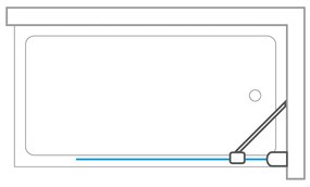 Roth Proxima Line vanová zástěna 80 x 150 cm brillant transparent 453-8000000-00-02