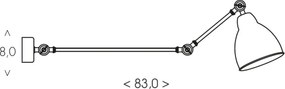 BRILAGI - Nástěnná lampa QUILL 1xE27/40W/230V 83 cm bílá