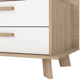 Bílý/v přírodní barvě TV stolek v dekoru dubu 182x62x51 cm Ikast – Tvilum