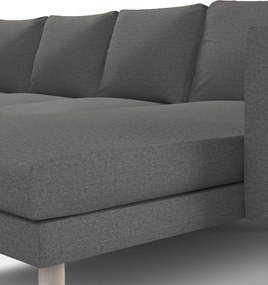 Potah na pohovku IKEA Norsborg 4-místná se šezlongem barva šedá látka pletený vzor