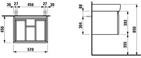 Laufen Pro Skříňka pod umyvadlo, s 1 zásuvkou H4830420954631