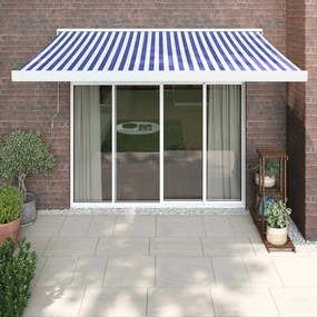 vidaXL Kazetová markýza na ruční ovládání 350 cm [3052671] Barva: Krémová (bílý rám)