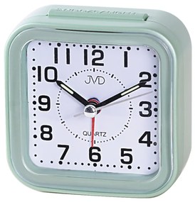 JVD Levný analogový ručkový zelený budík JVD SRP6808.2 s osvětlením