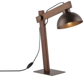 Stolní lampa OSLO 1xE27/15W/230V ořech/hnědá