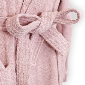 Bavlněný froté župan Comfort starorůžový Velikost: L-XL