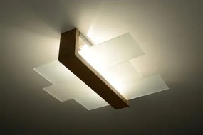 Stropní svítidlo SOLLUX Feniks 2 E27 2x60W bez zdroje SL.0076 přírodní dřevo
