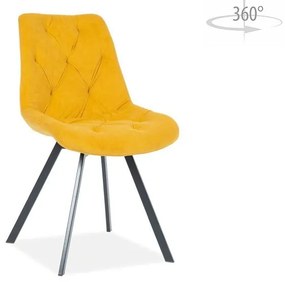 Jídelní židle Vennie (žlutá + černá). 1050933