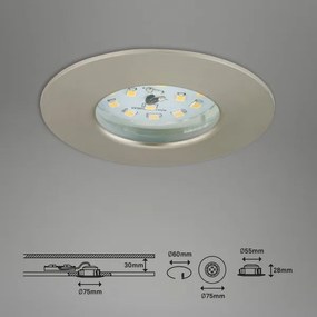 Briloner 7231-032-SADA 3x LED Stmívatelné koupelnové svítidlo LED/5,5W/230V IP44