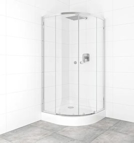 Set sprchového koutu a vaničky, čtvrtkruh 90x90 cm Multi Basic SIKOBKMUS90CRT