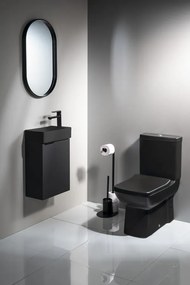 Canakcilar Ceramic  Creavit Lara WC kombi 35 x 80 x 64 cm spodní/zadní odpad keramika černá mat LR360-01