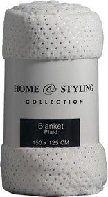 Vánoční deka Home &amp; Styling v bílé barvě 150 × 125 cm
