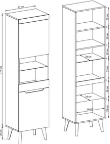 Obývací stěna Nordi | sestava A | artisan