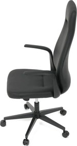 Kancelářské křeslo KA-T8325 BK, synchronní mechanismus, černá ekokůže (66 x 62) cm