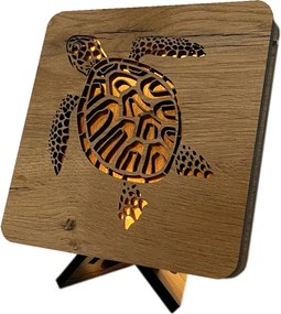 Li-Go "Želva" lampa 19x19 cm provedení povrchu: dub