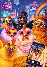 TREFL Puzzle Premium Plus Pets  People Stuff: Selfie s kuřaty / 1000 d