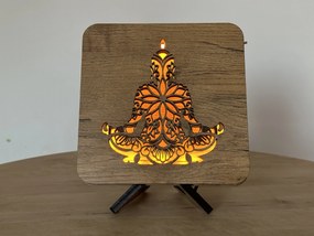 Li-Go "Buddha s mandalou" lampa 19x19 cm provedení povrchu: dub světlý