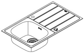 GROHE 31552SD1 - Dřez K200 860 x 500 mm nerez