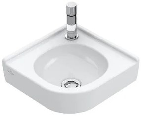 Villeroy & Boch O.novo - Umývátko rohové 320x320 mm, bez přepadu, 1 otvor pro baterii, CeramicPlus, alpská bílá 731033R1