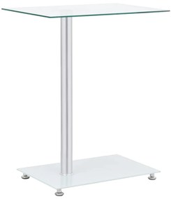Odkládací stolek ve tvaru U průhledný 45x30x58 cm tvrzené sklo - Default Title