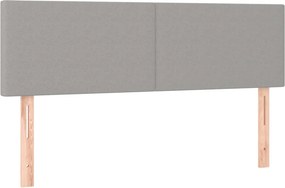 Box spring postel s matrací světle šedá 140 x 190 cm textil 3130105