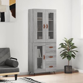 Skříň highboard šedá sonoma 69,5 x 34 x 180 cm kompozitní dřevo