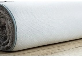 Kusový koberec pratelný LAPIN Shaggy, protiskluzový, šedá, slonová kost velikost 80x150 cm | krásné koberce cz