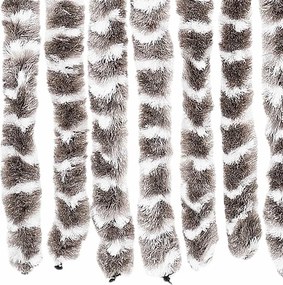 Závěs proti hmyzu taupe a bílý 90 x 220 cm Chenille 325461