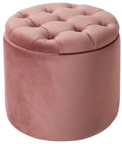Invicta Interior Designový sametový taburet růžový:  Berger VI