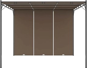 Zahradní altán s bočním závěsem 3 x 3 x 2,25 m taupe 312263
