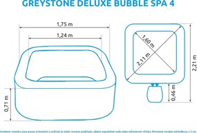 Nafukovací vířivka Marimex Greystone Deluxe Bubble Spa 4 NP -Intex 28450NP [63600294]