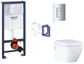 Grohe Rapid SL - Set předstěnové instalace, klozetu, sedátka SoftClose, tlačítka Skate Cosmopolitan a sady pro vhazování tablet, chrom SANI11BB2137