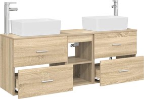 Sada koupelnových skříněk 3 ks Dub sonoma 53 x 34,5 x 63 cm 3405853